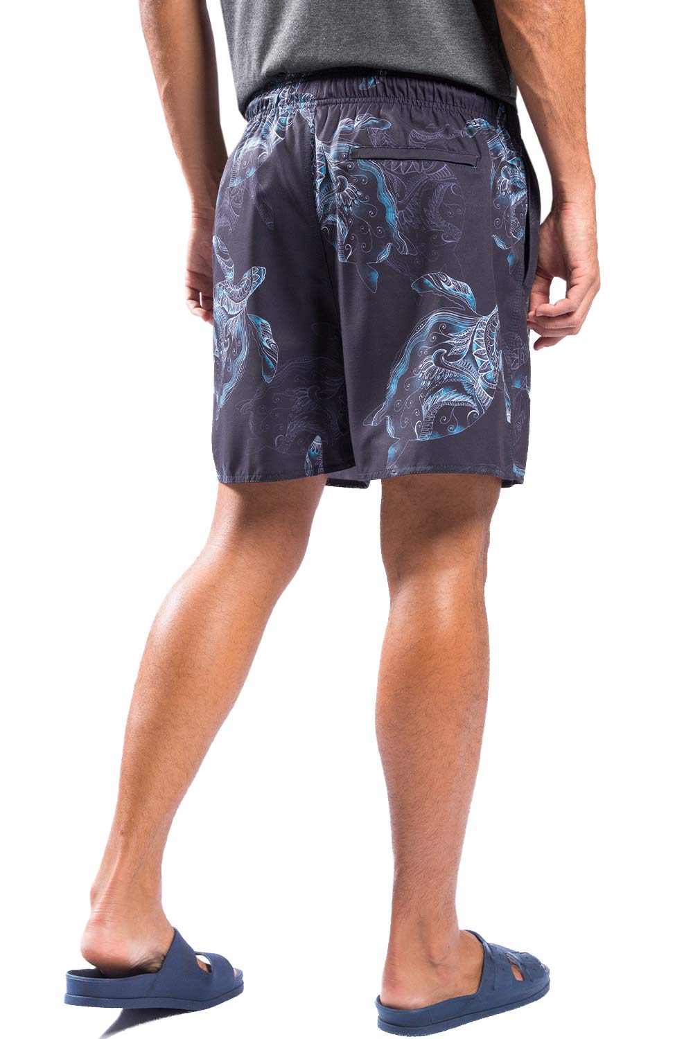 Short Estampado Turtle Azul Marinho